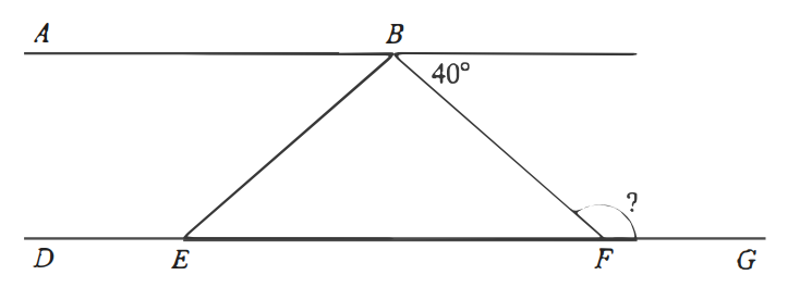 In the figure below, B is the midpoint of AC, AC is parallel to DG, and ...